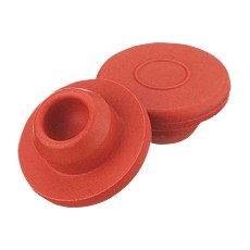 Snap-On Stopper, Natural Rubber, Red | Vials & Accessories